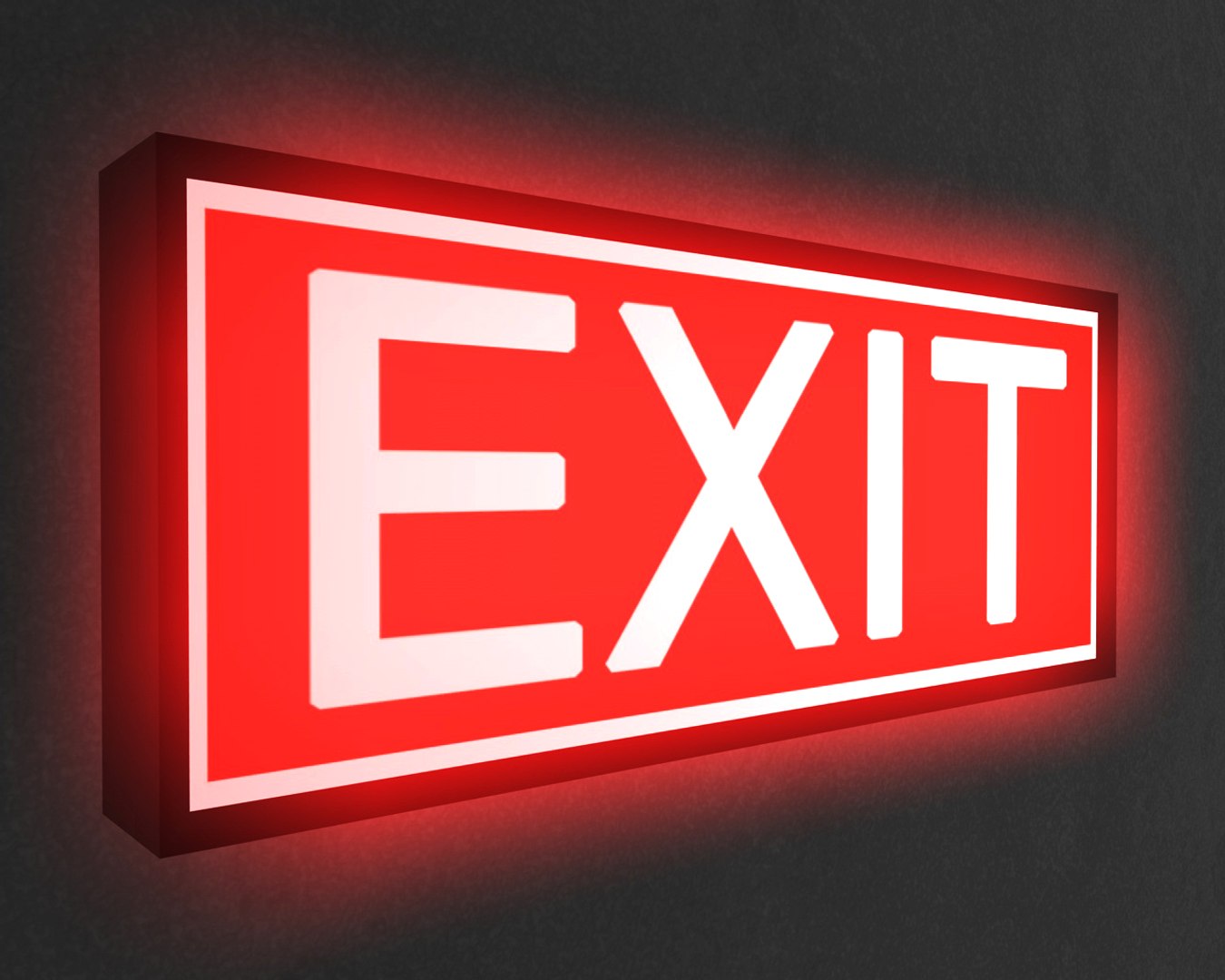 3d exit sign model