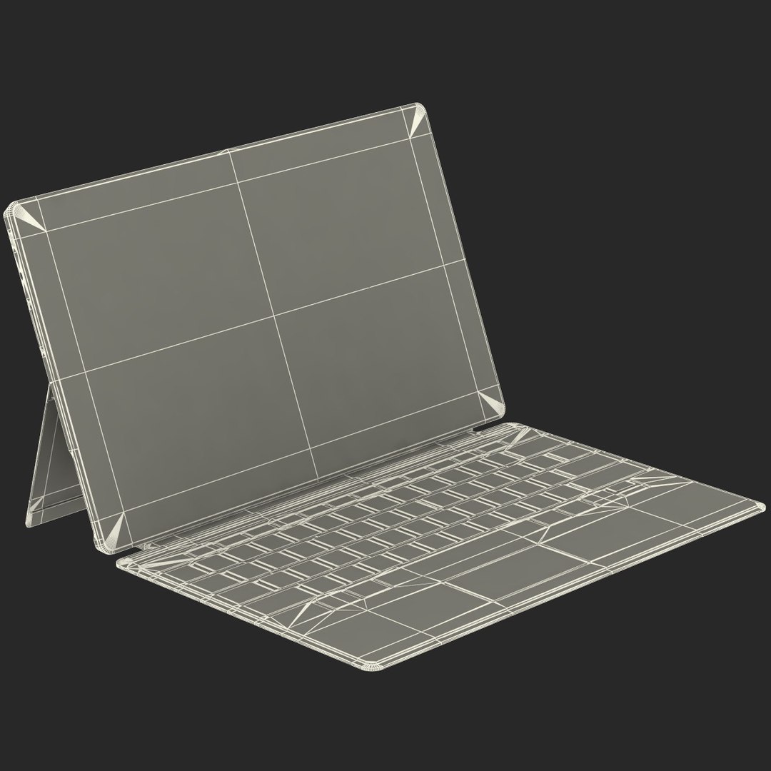 3d model pink microsoft surface tablet