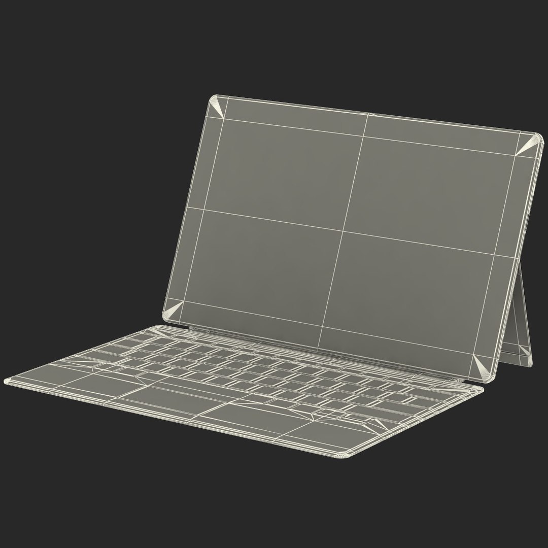 3d model pink microsoft surface tablet