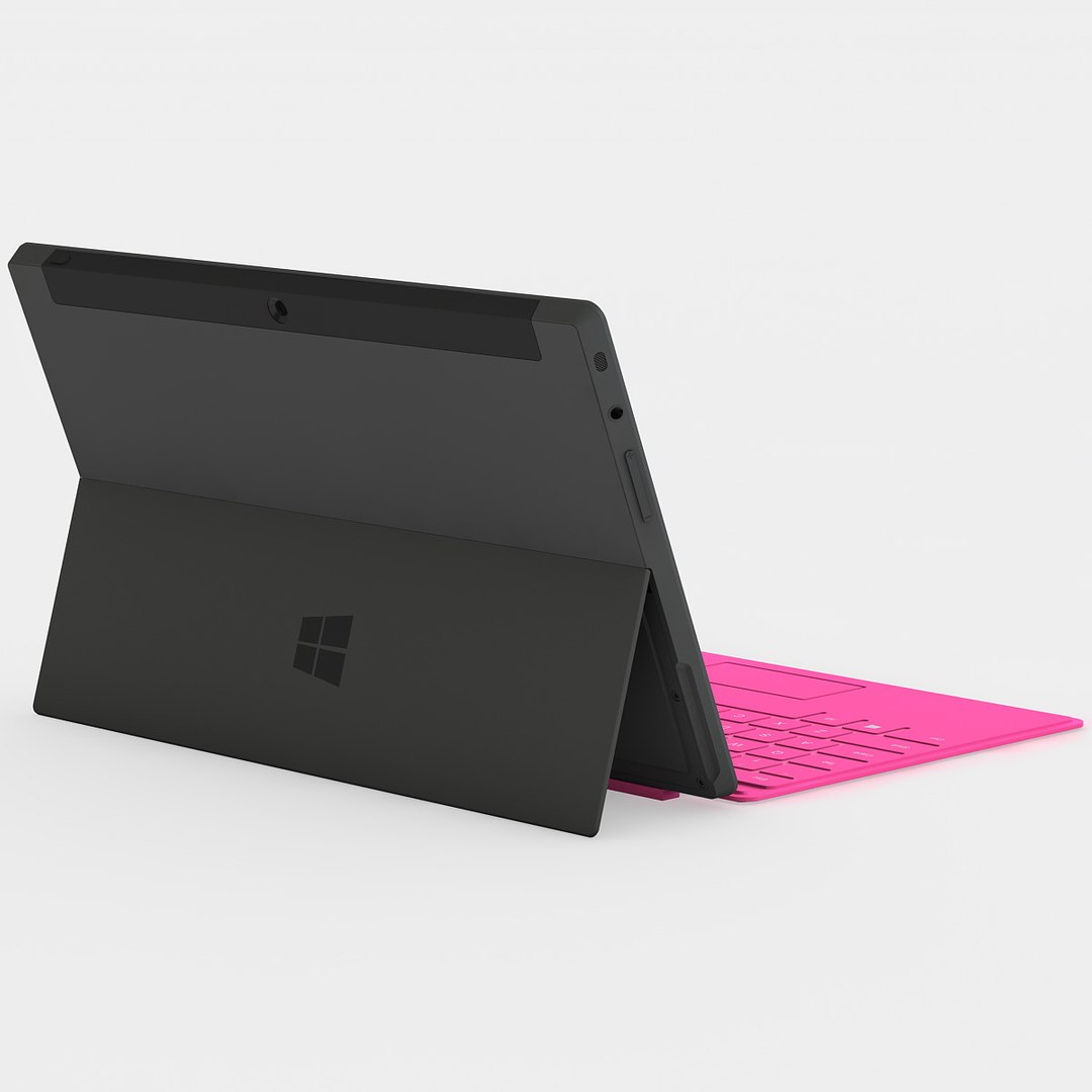 3d model pink microsoft surface tablet