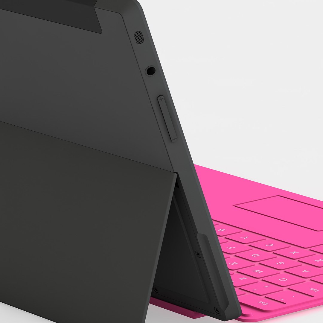3d model pink microsoft surface tablet