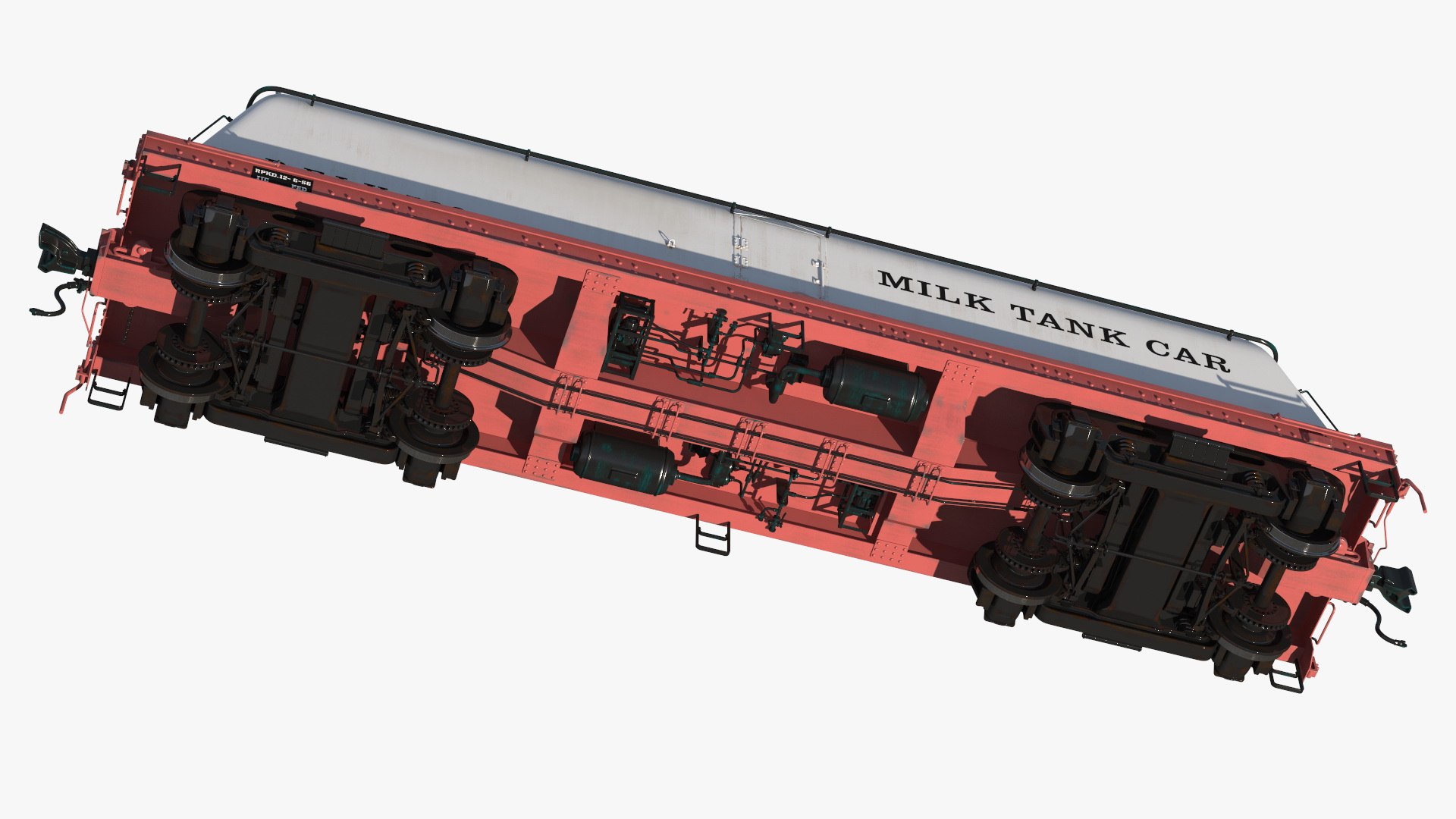 3D Model Milk Tank Railroad Car - TurboSquid 2198707