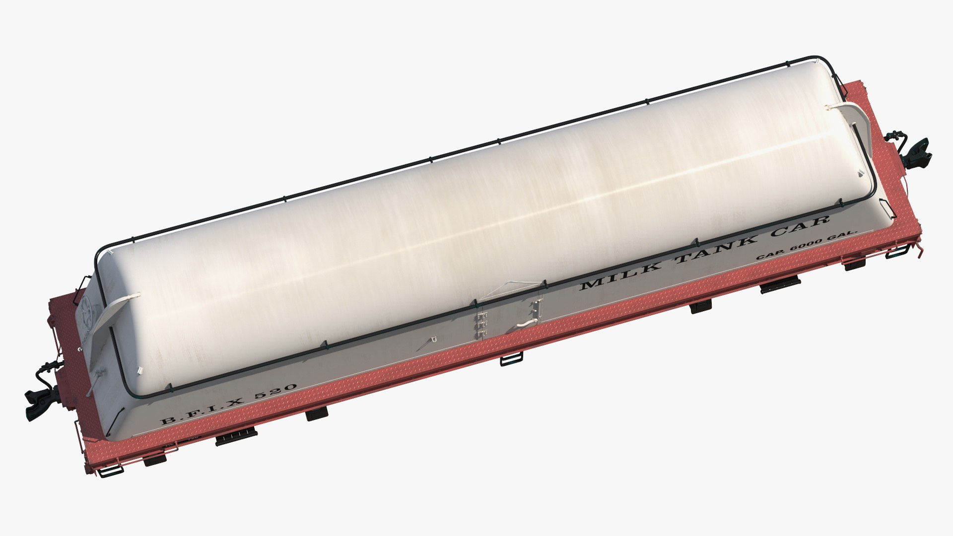 3D Model Milk Tank Railroad Car - TurboSquid 2198707