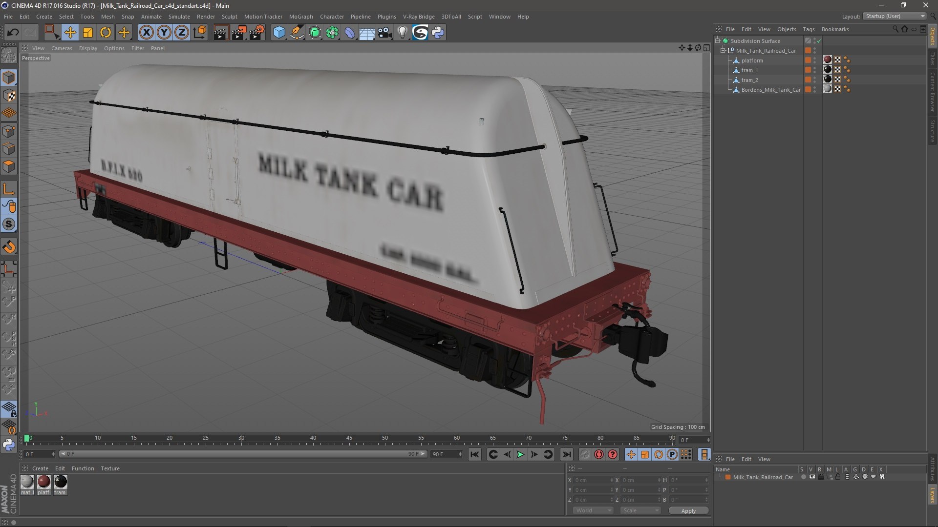 3D Model Milk Tank Railroad Car - TurboSquid 2198707