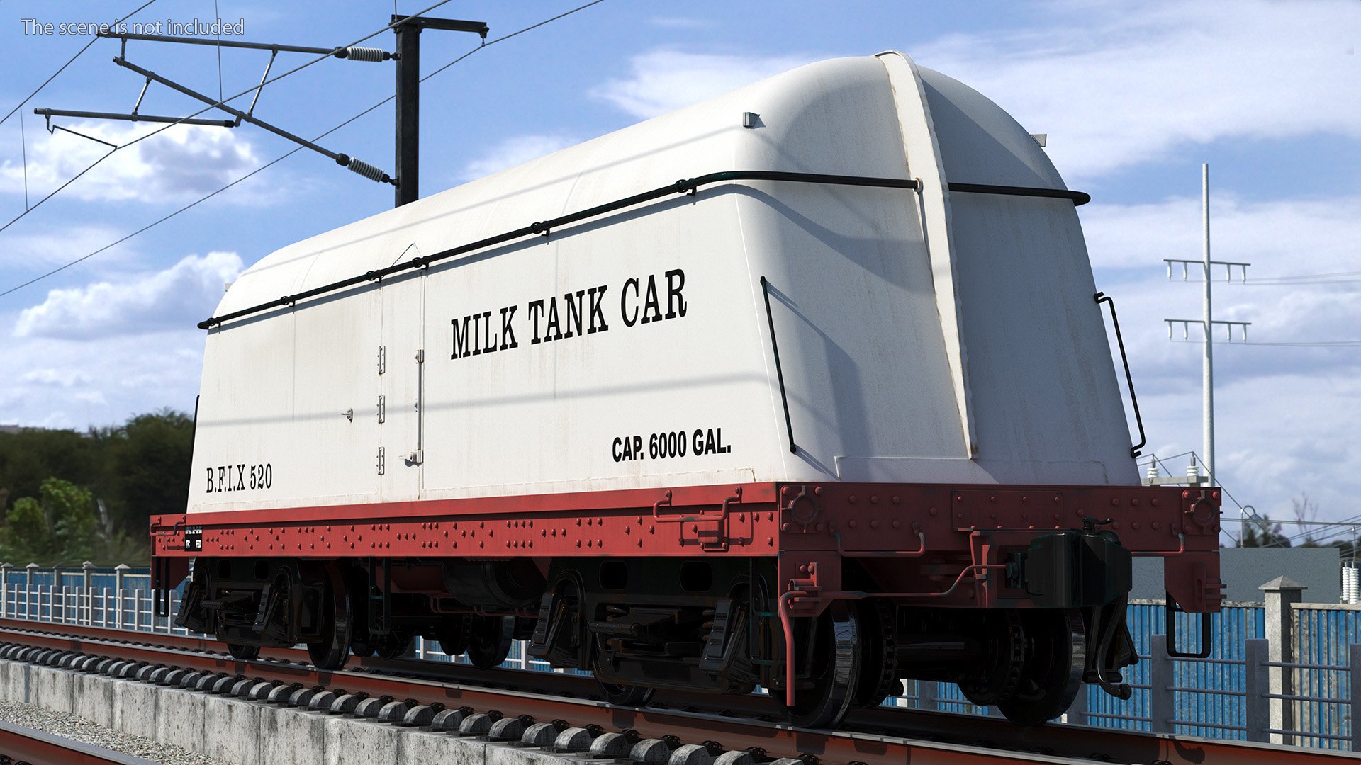 3D Model Milk Tank Railroad Car - TurboSquid 2198707
