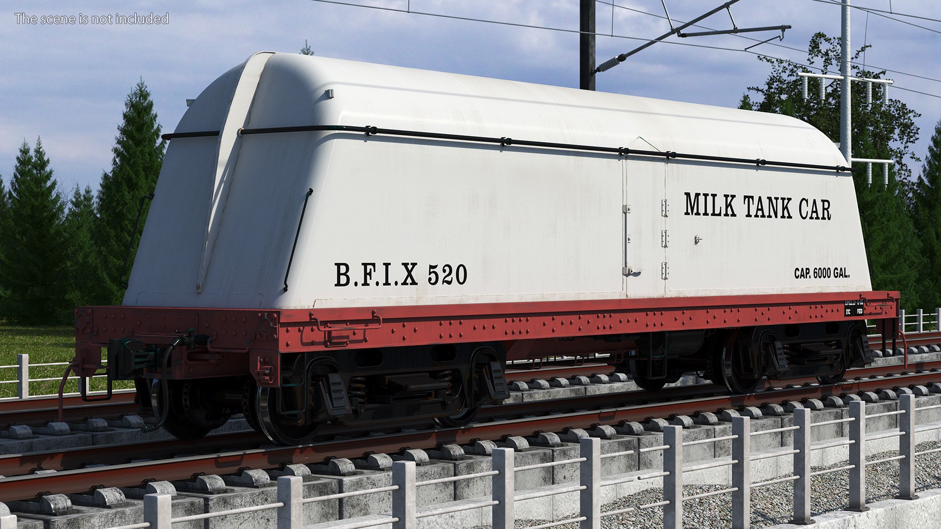 3D Model Milk Tank Railroad Car - TurboSquid 2198707