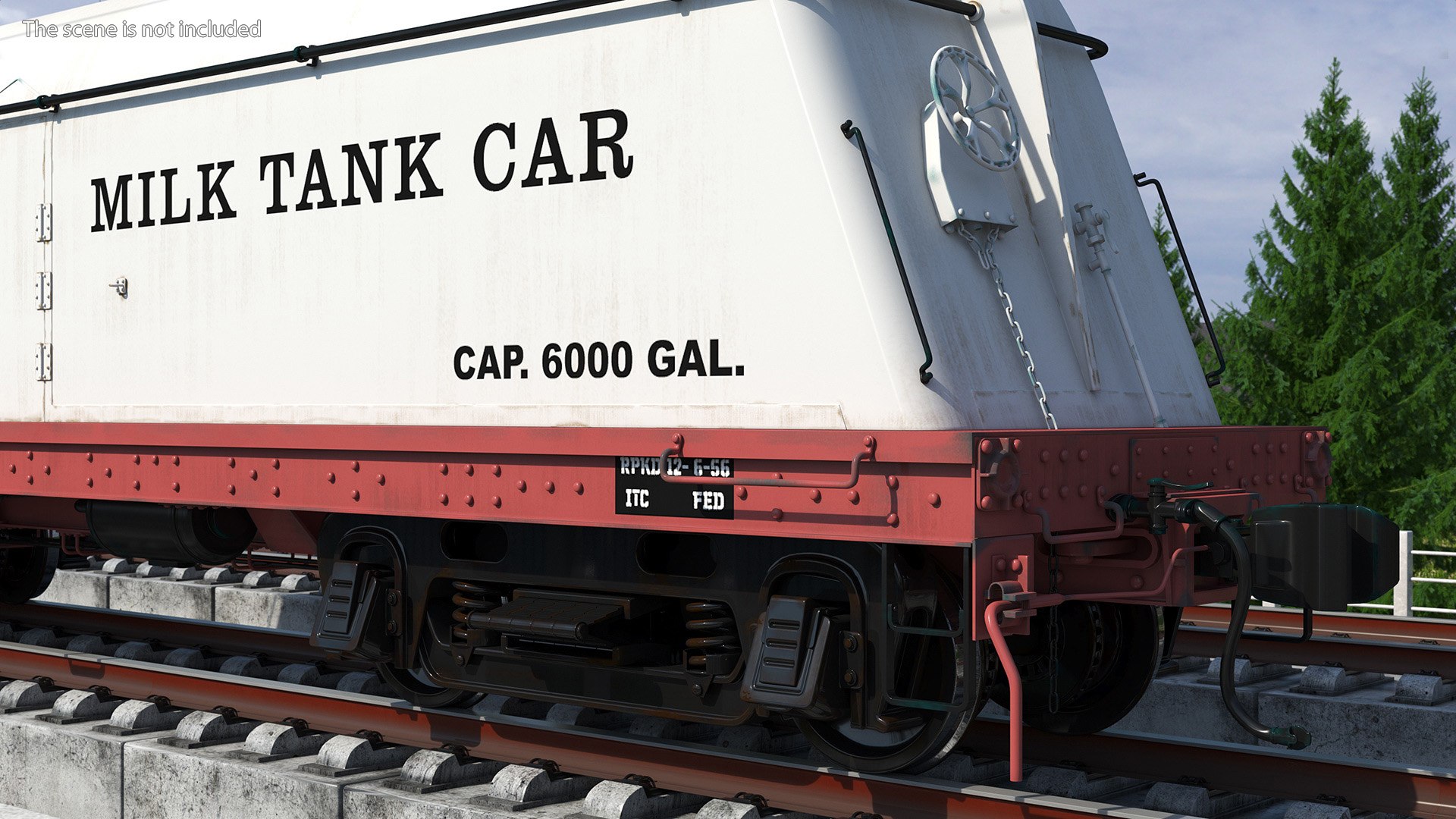 3D Model Milk Tank Railroad Car - TurboSquid 2198707