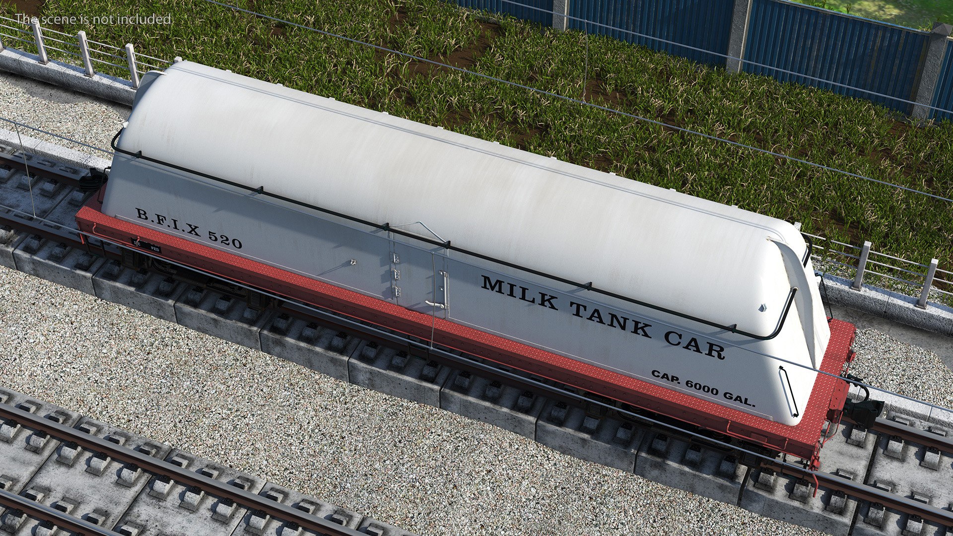 3D Model Milk Tank Railroad Car - TurboSquid 2198707