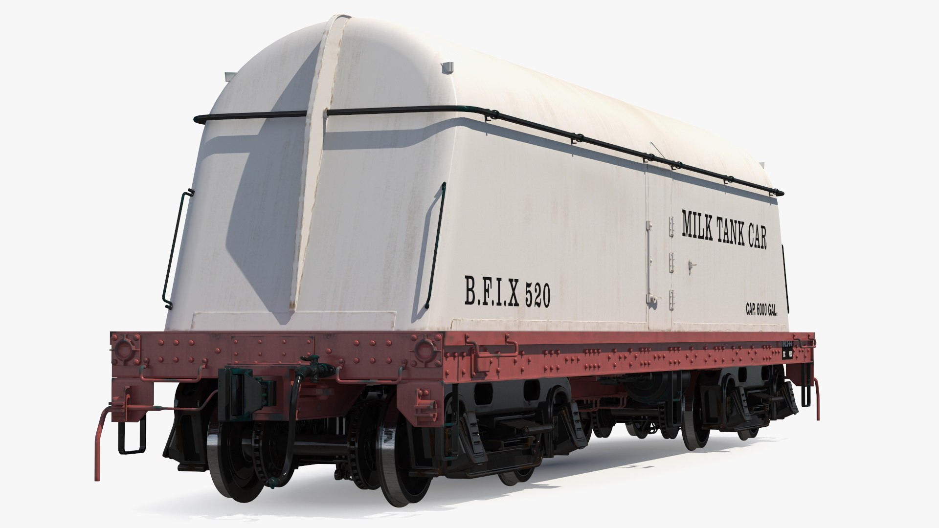3D Model Milk Tank Railroad Car - TurboSquid 2198707