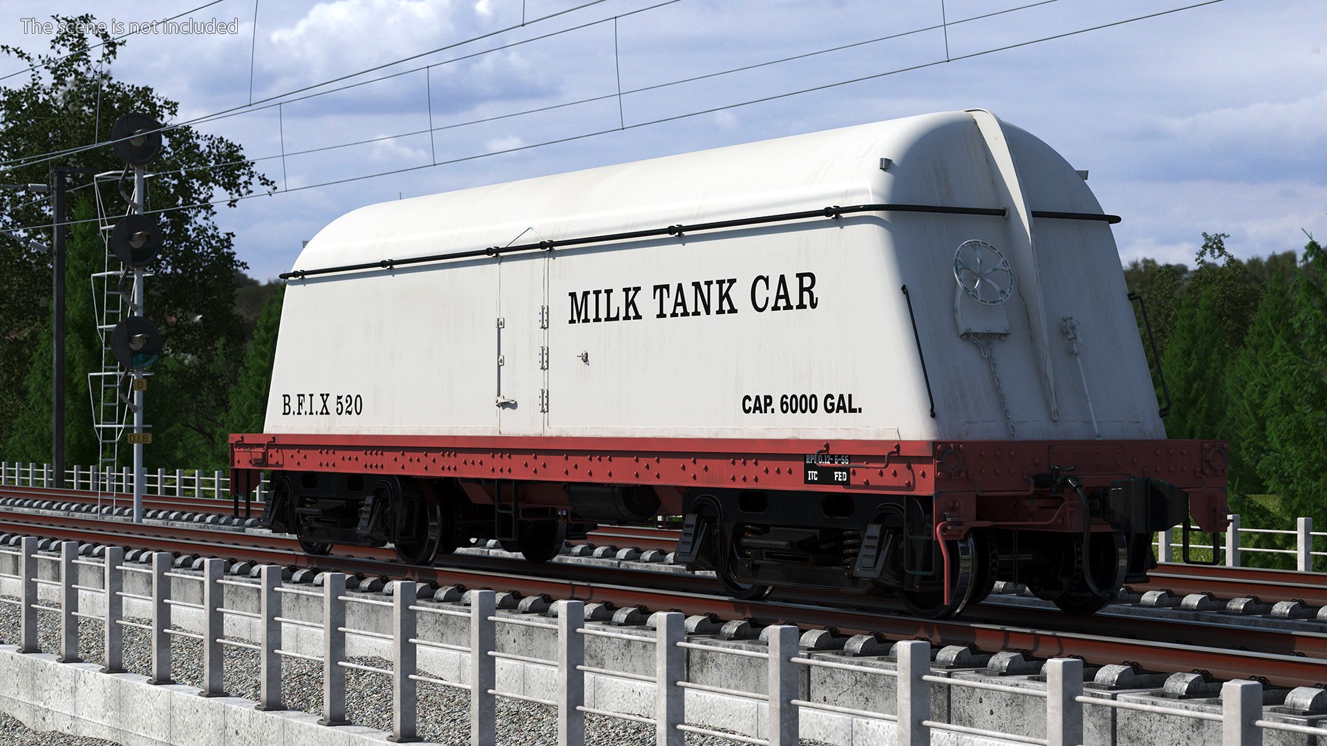 3D Model Milk Tank Railroad Car - TurboSquid 2198707