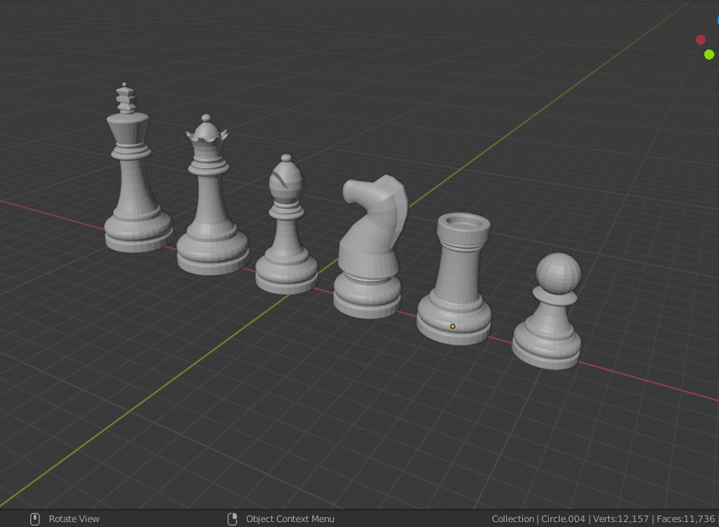 Classical Chess Pieces Model - TurboSquid 1540303