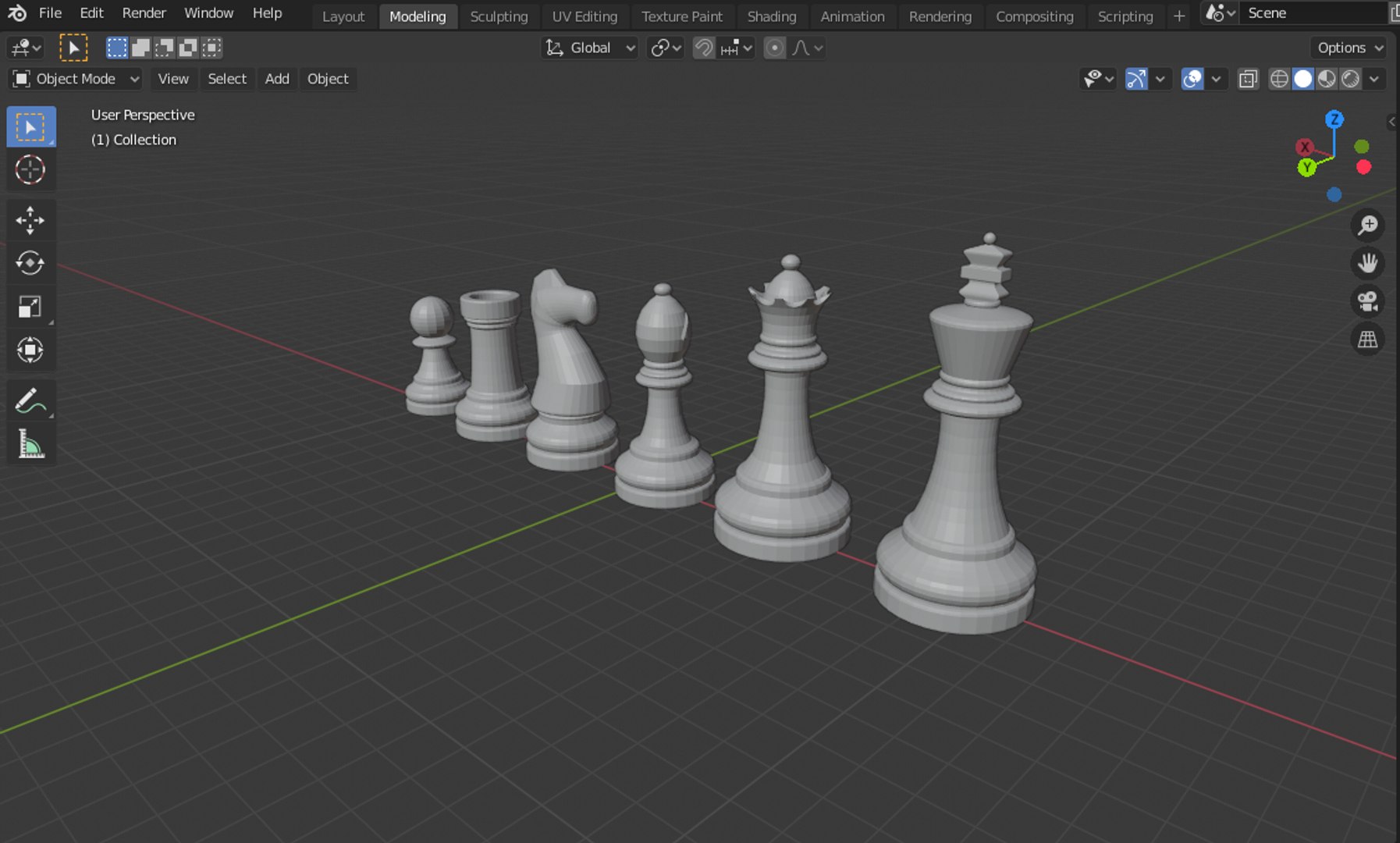 Classical Chess Pieces Model - TurboSquid 1540303