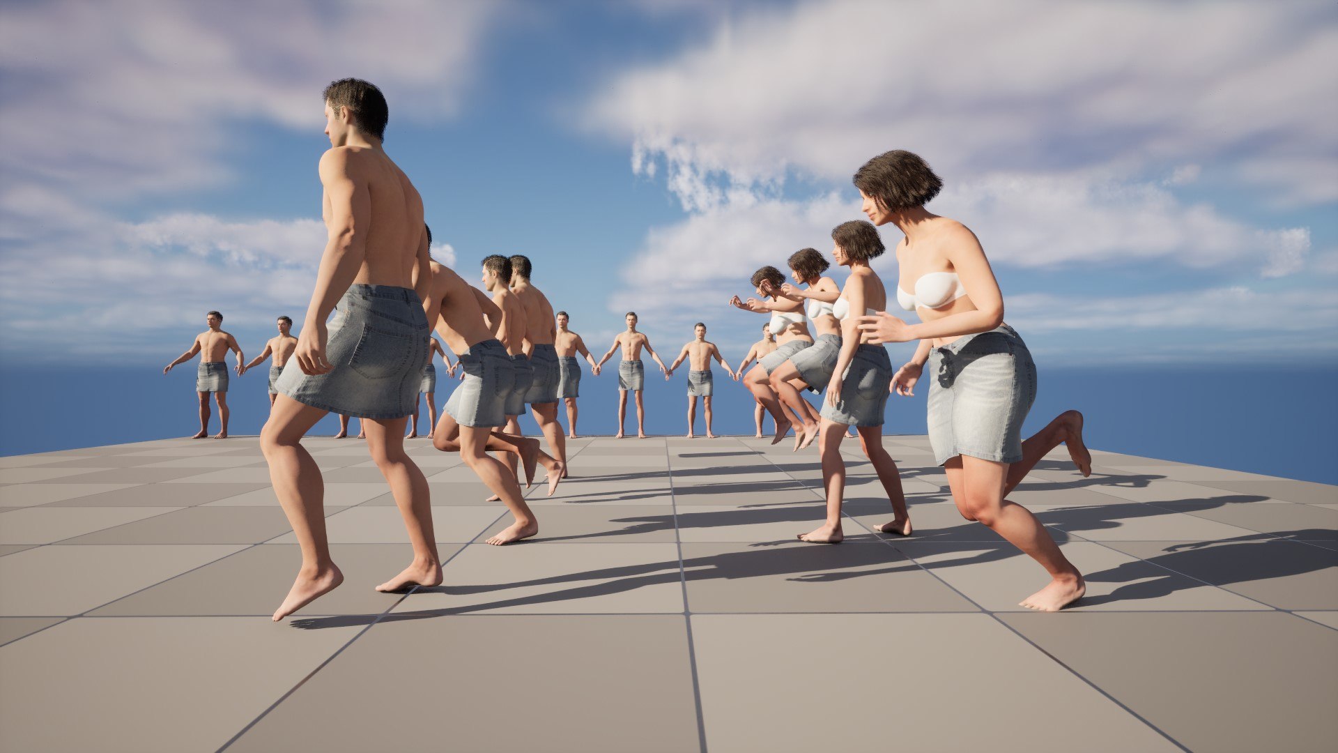 3D Jean Skirt 88 - All MH Bodies UE5 Skeletons - Rigged Model - TurboSquid 2315897