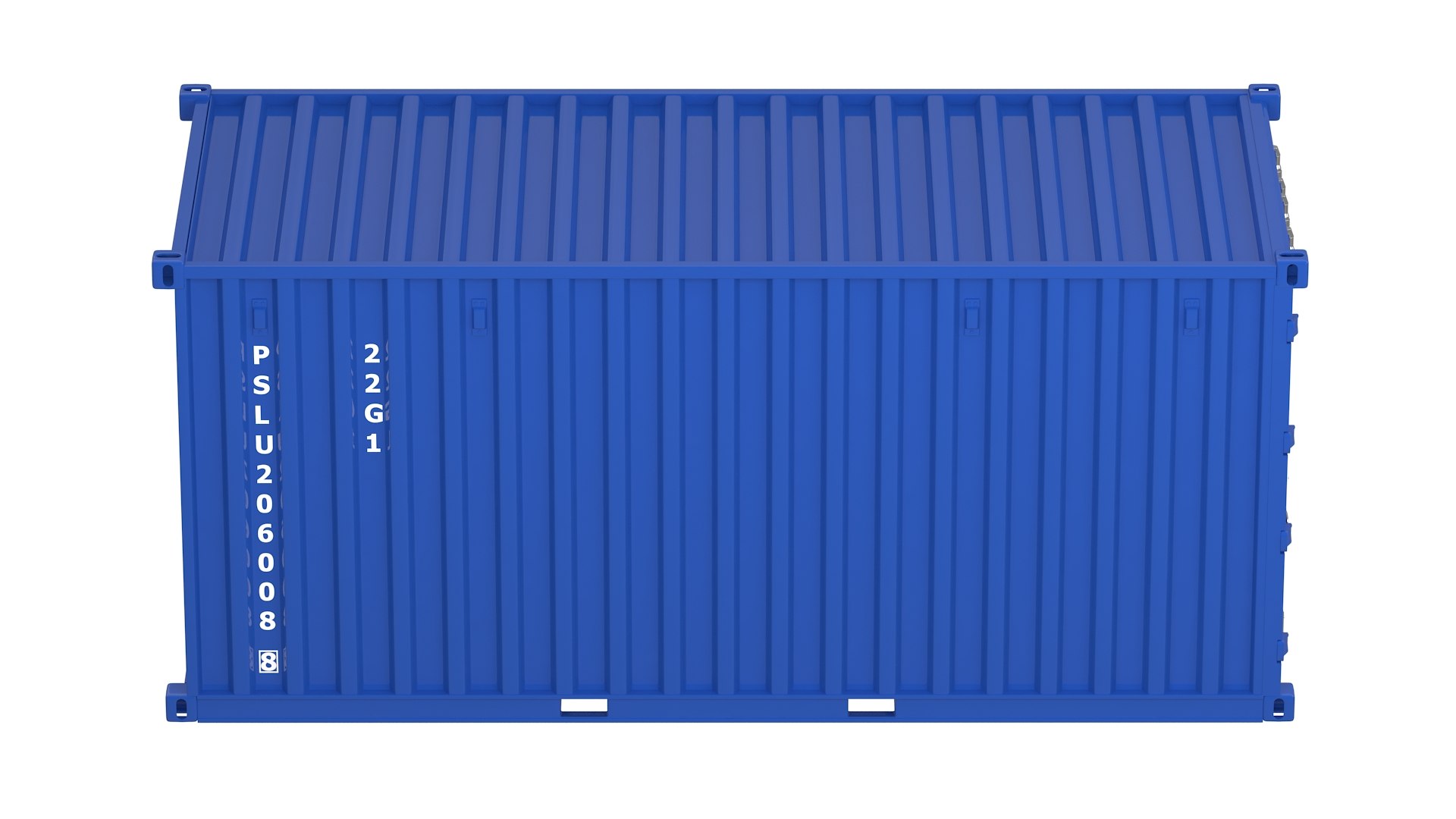 20 Ft Container Blue 3D - TurboSquid 2100193