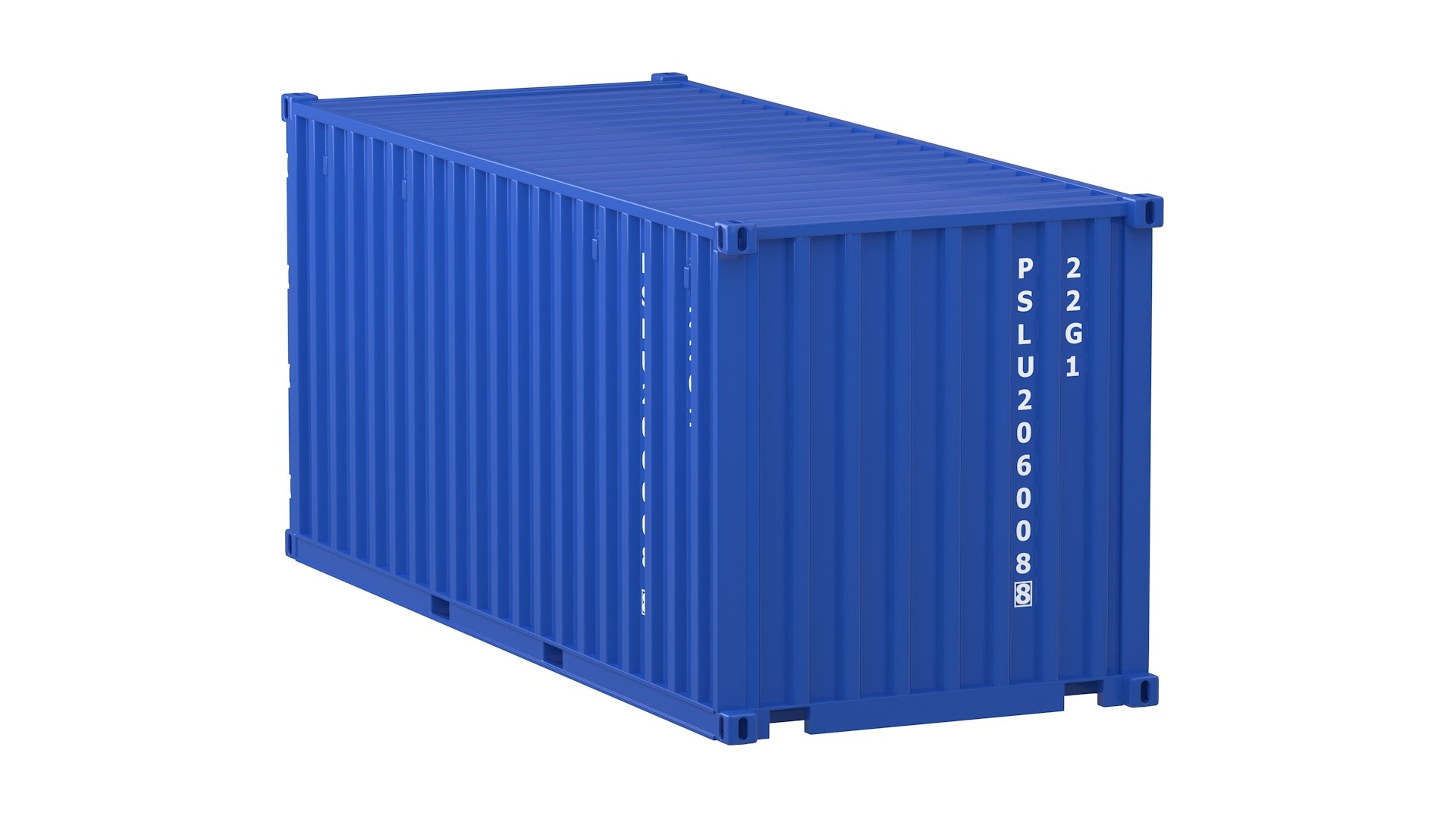 20 Ft Container Blue 3D - TurboSquid 2100193