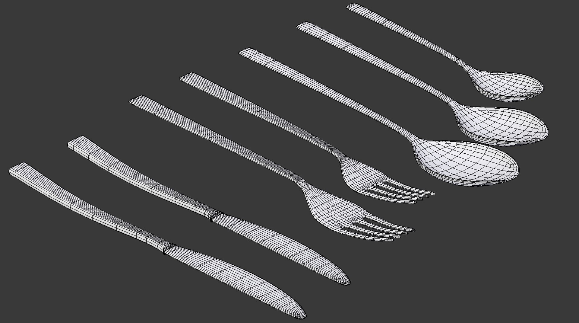 3d Cutlery Set