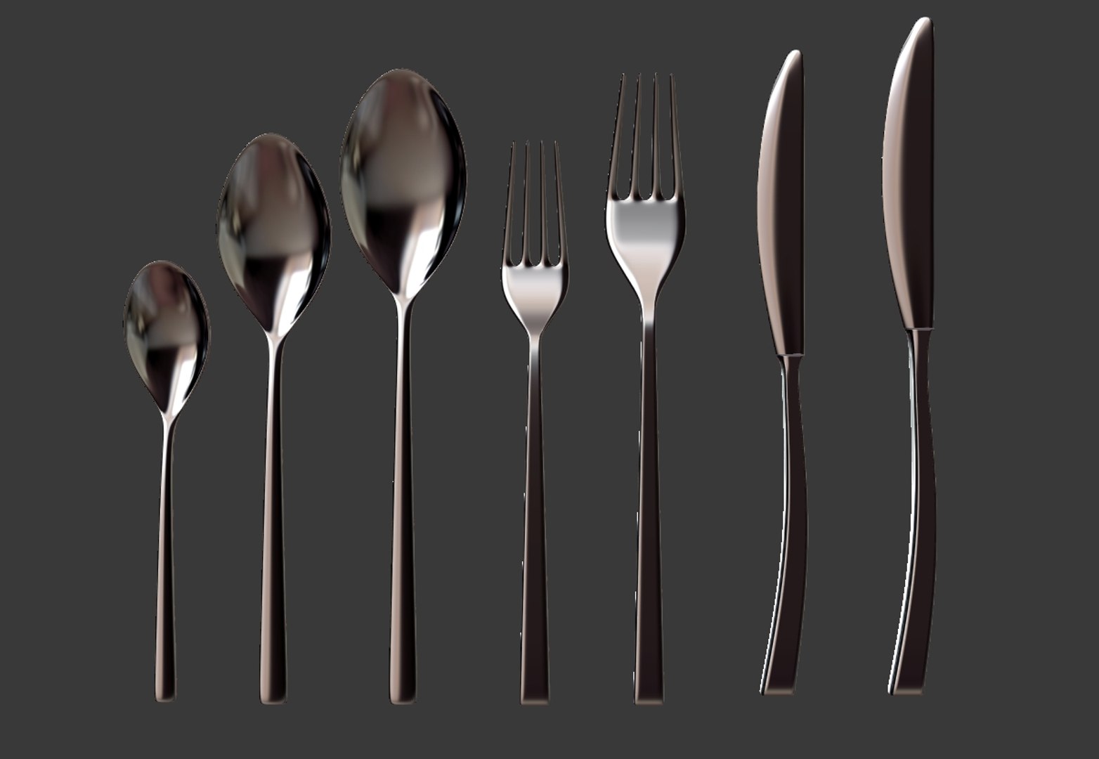 3d Cutlery Set