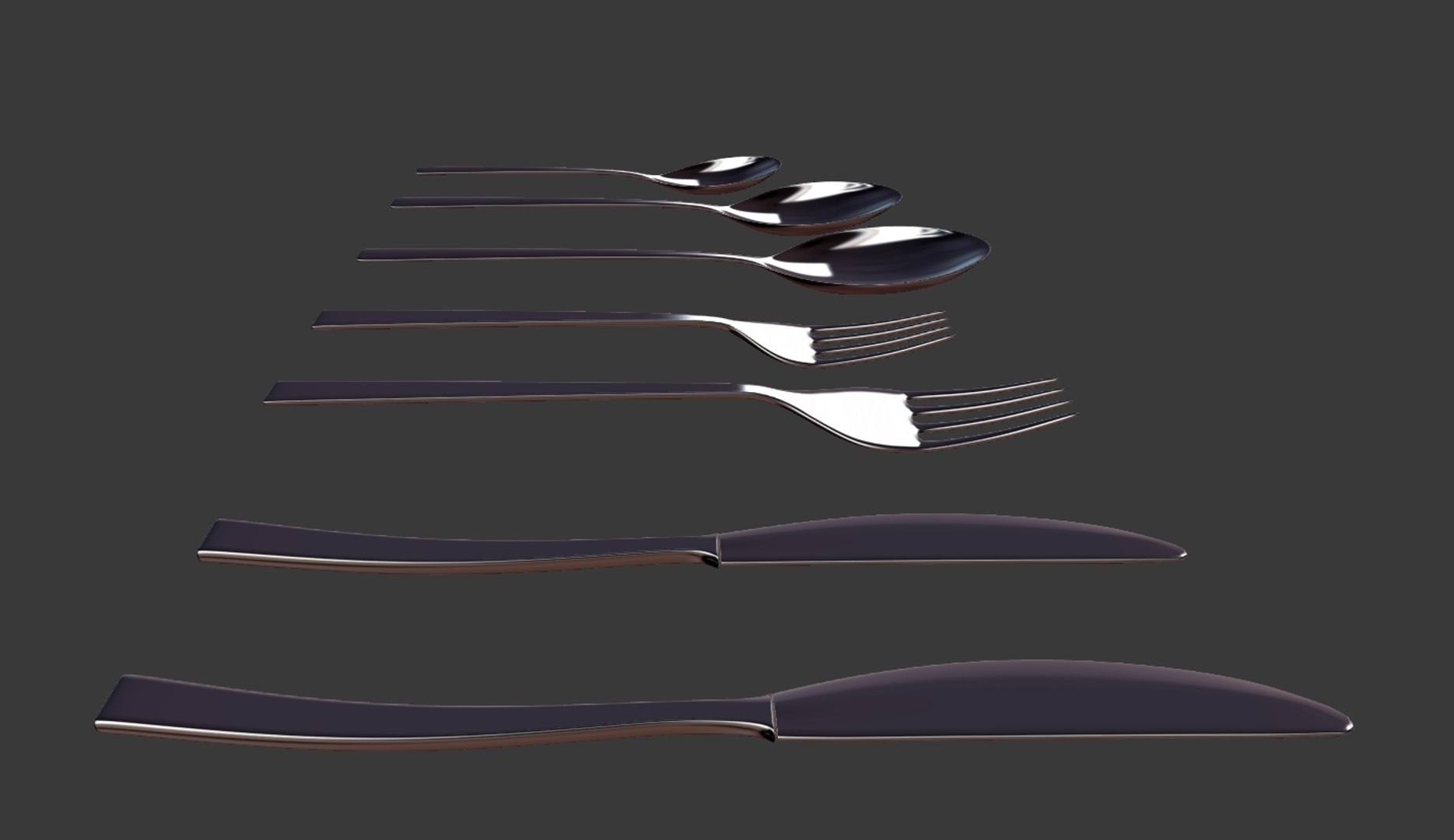 3d Cutlery Set