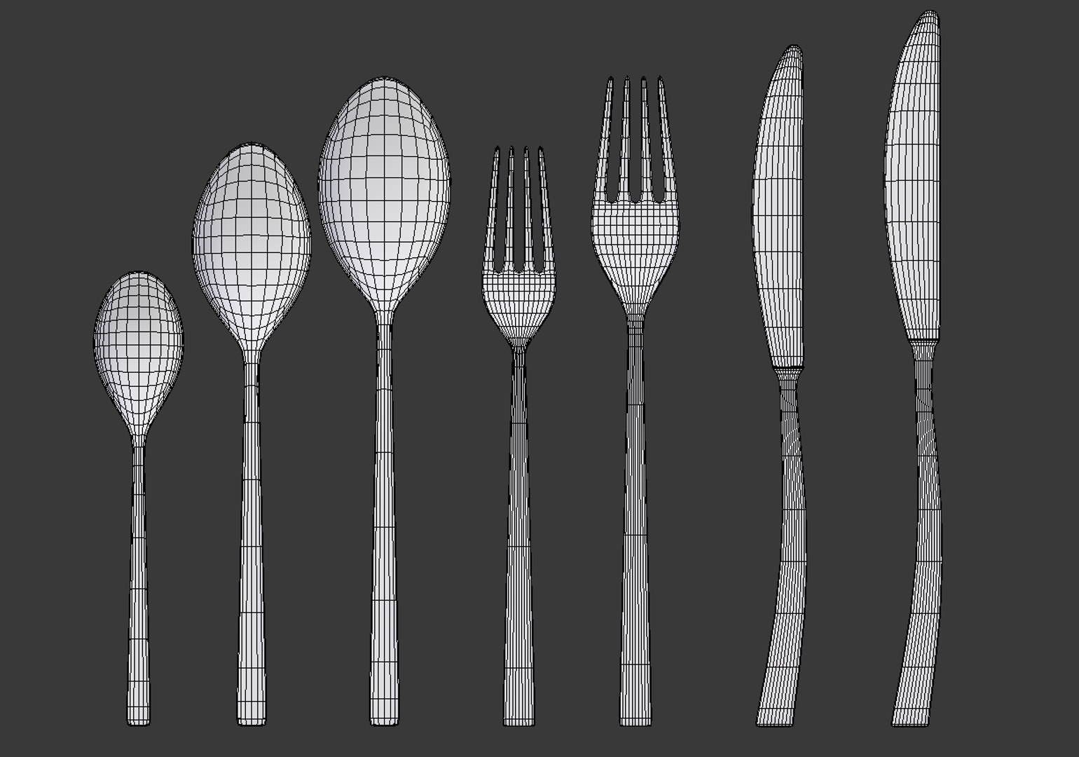 3d Cutlery Set