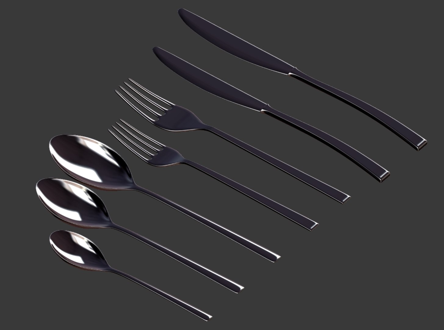 3d Cutlery Set