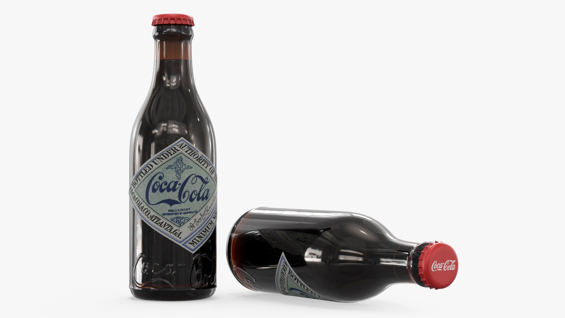 Vintage Coca Cola Bottles Collection 3 3D Model - TurboSquid 2509434