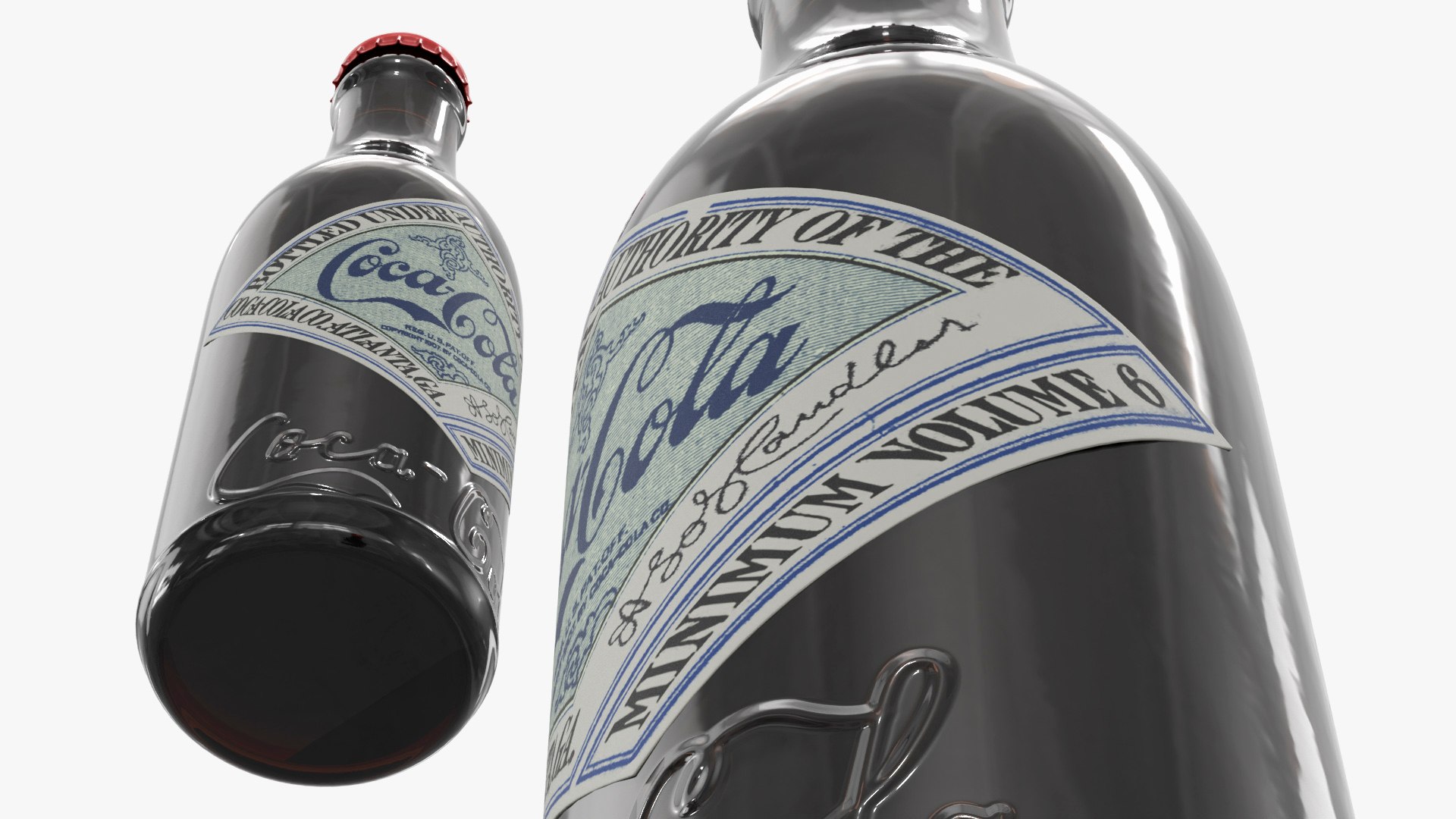 Vintage Coca Cola Bottles Collection 3 3D Model - TurboSquid 2509434