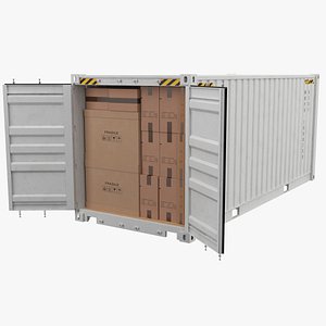 40ft Shipping Container With Packages 3D model - TurboSquid 2017528