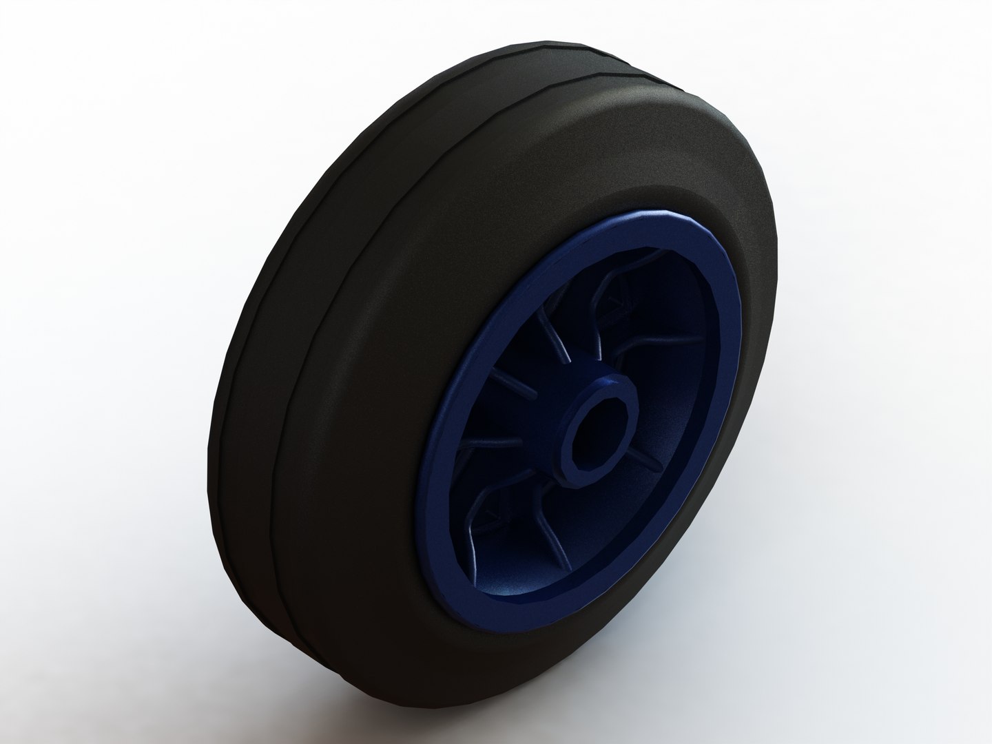 3D model 100mm Solid Plastic Caster Wheel - TurboSquid 2166457