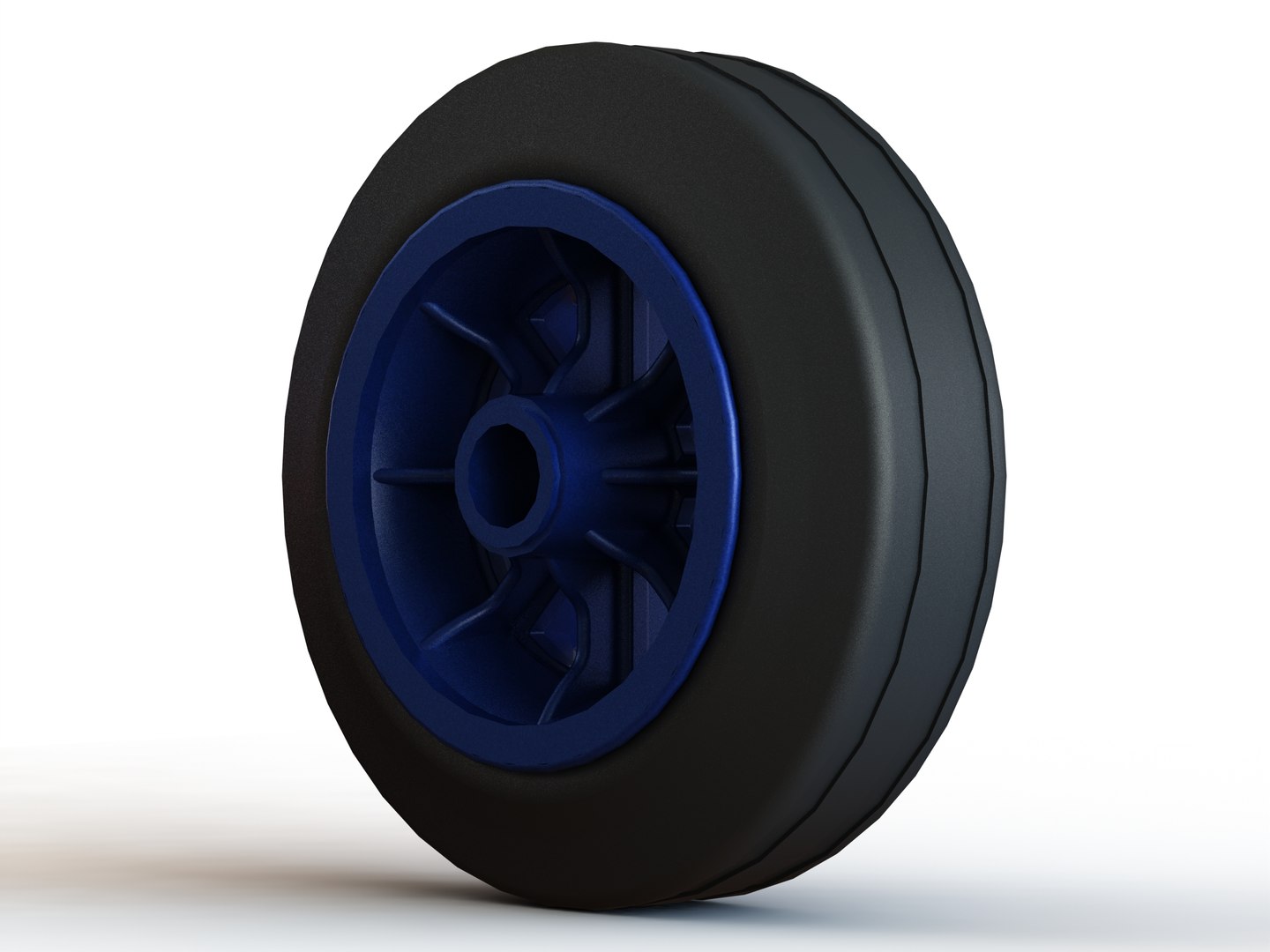 3D model 100mm Solid Plastic Caster Wheel - TurboSquid 2166457