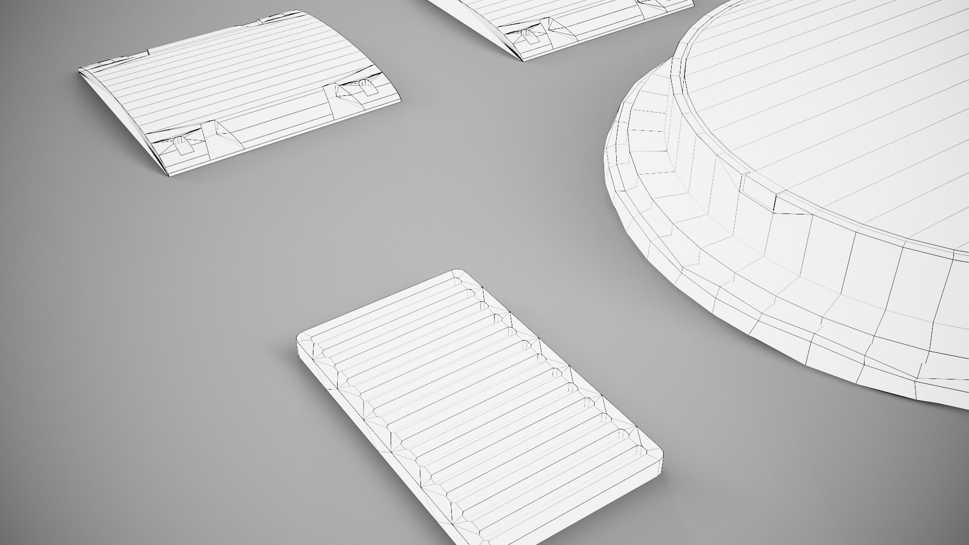 Road Props Pack Realtime 3D Model - TurboSquid 2340944