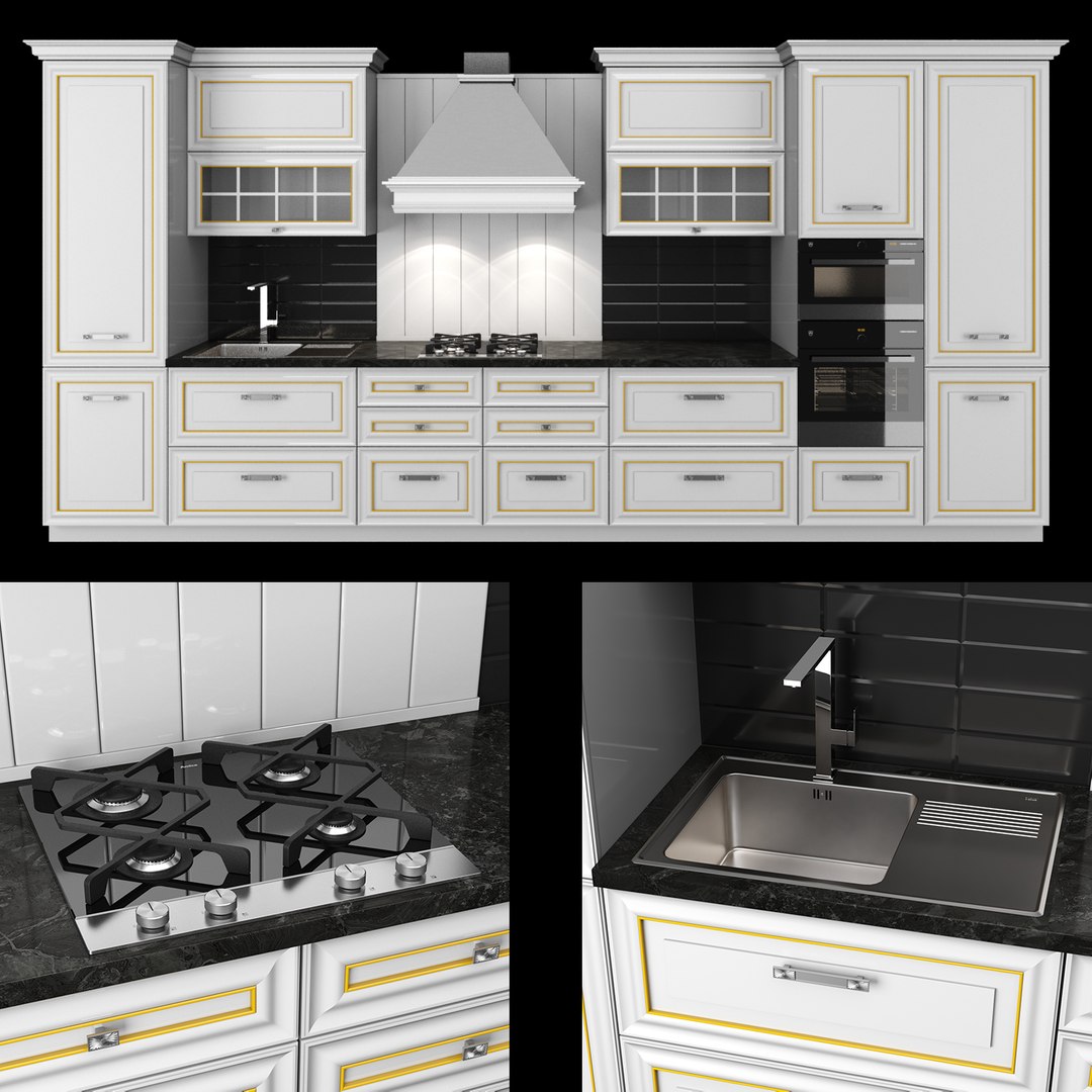 3D kitchen veneto - TurboSquid 1497635