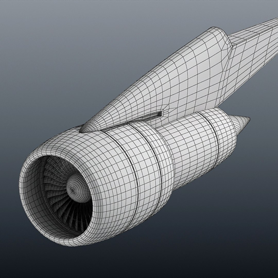 jt9d jet engine 3d model