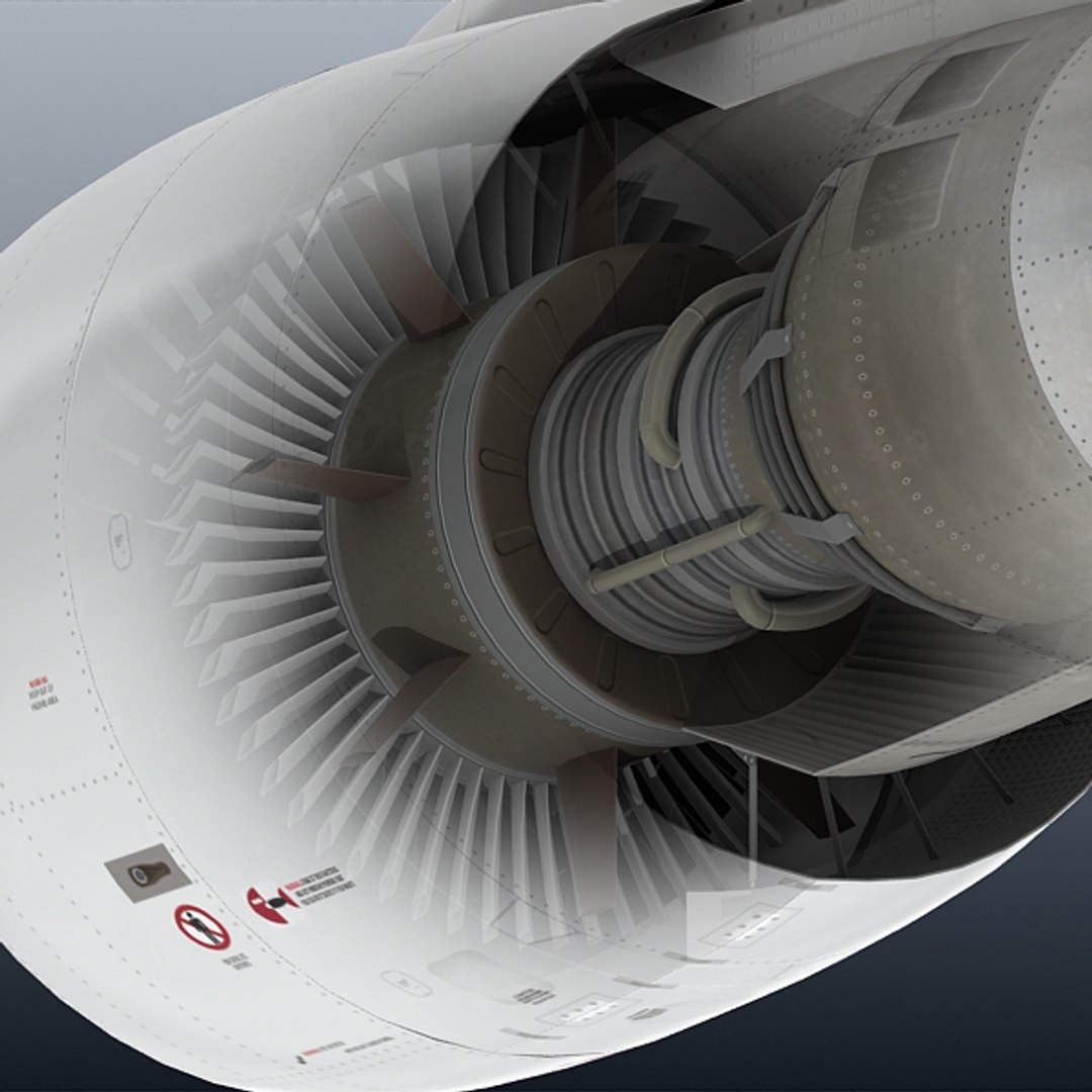 jt9d jet engine 3d model