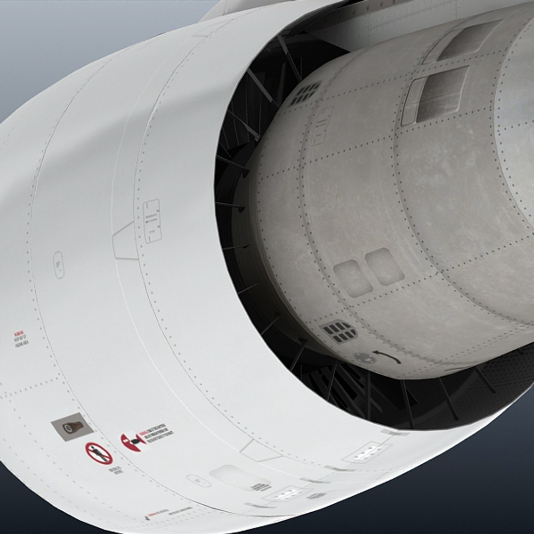 jt9d jet engine 3d model