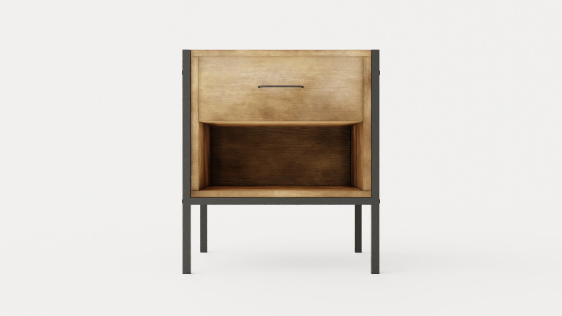 3D Urban 1 Drawer Bedside Table Model - TurboSquid 2215452