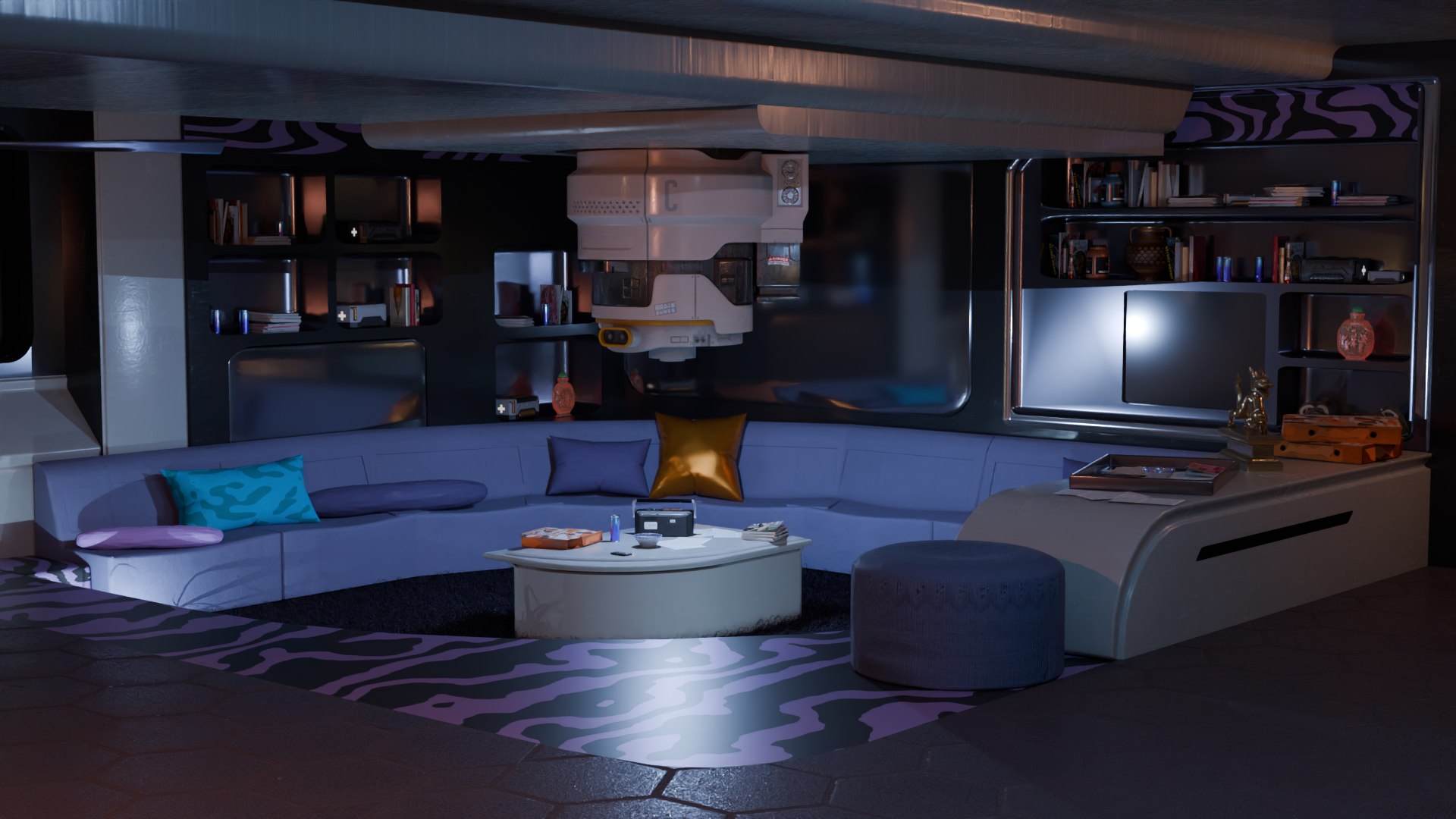3D Cyberpunk Interior - TurboSquid 2190850