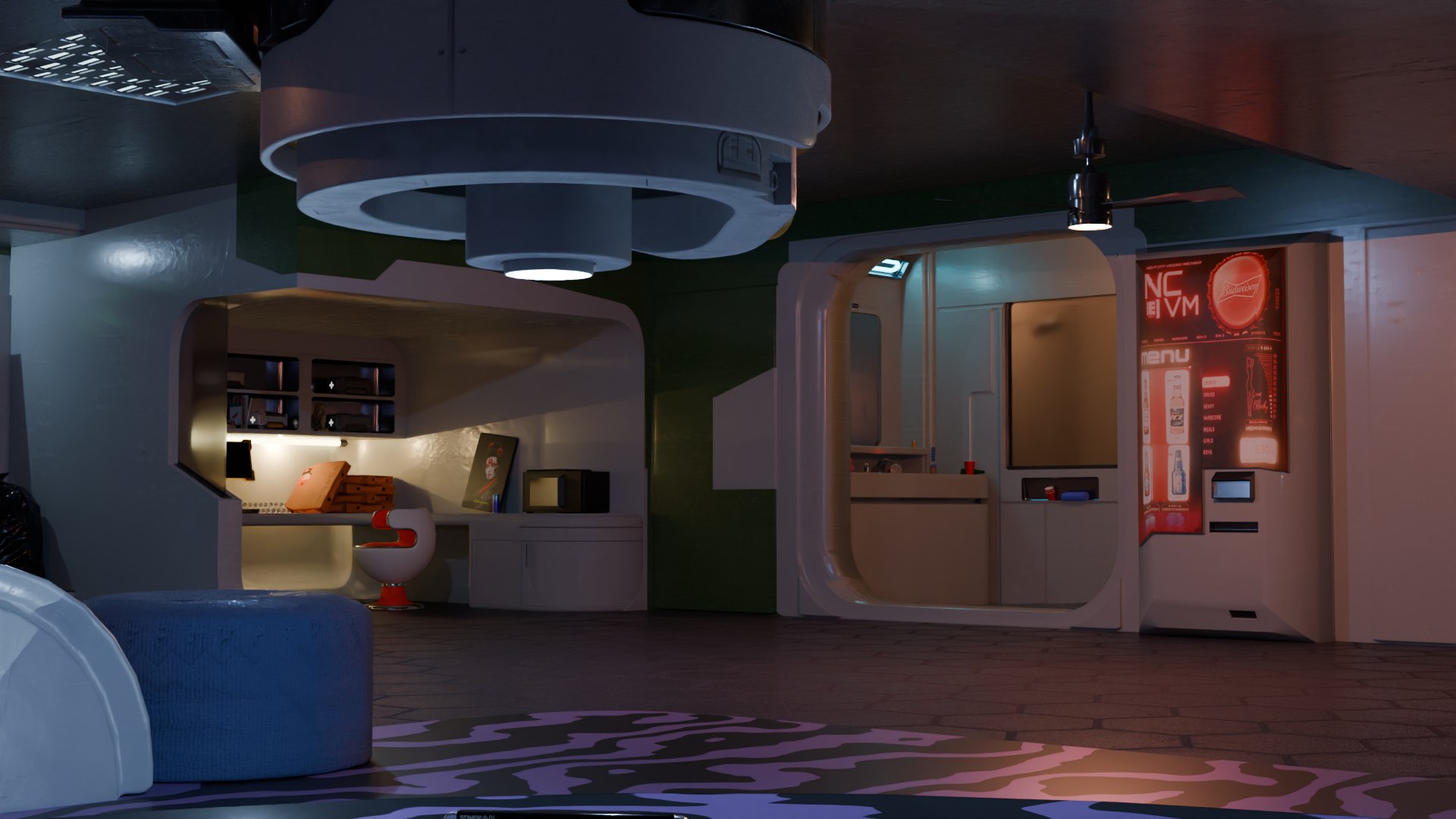 3D Cyberpunk Interior - TurboSquid 2190850