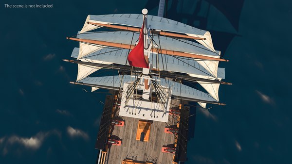 3D Foremast Raised Sails model - TurboSquid 1846126
