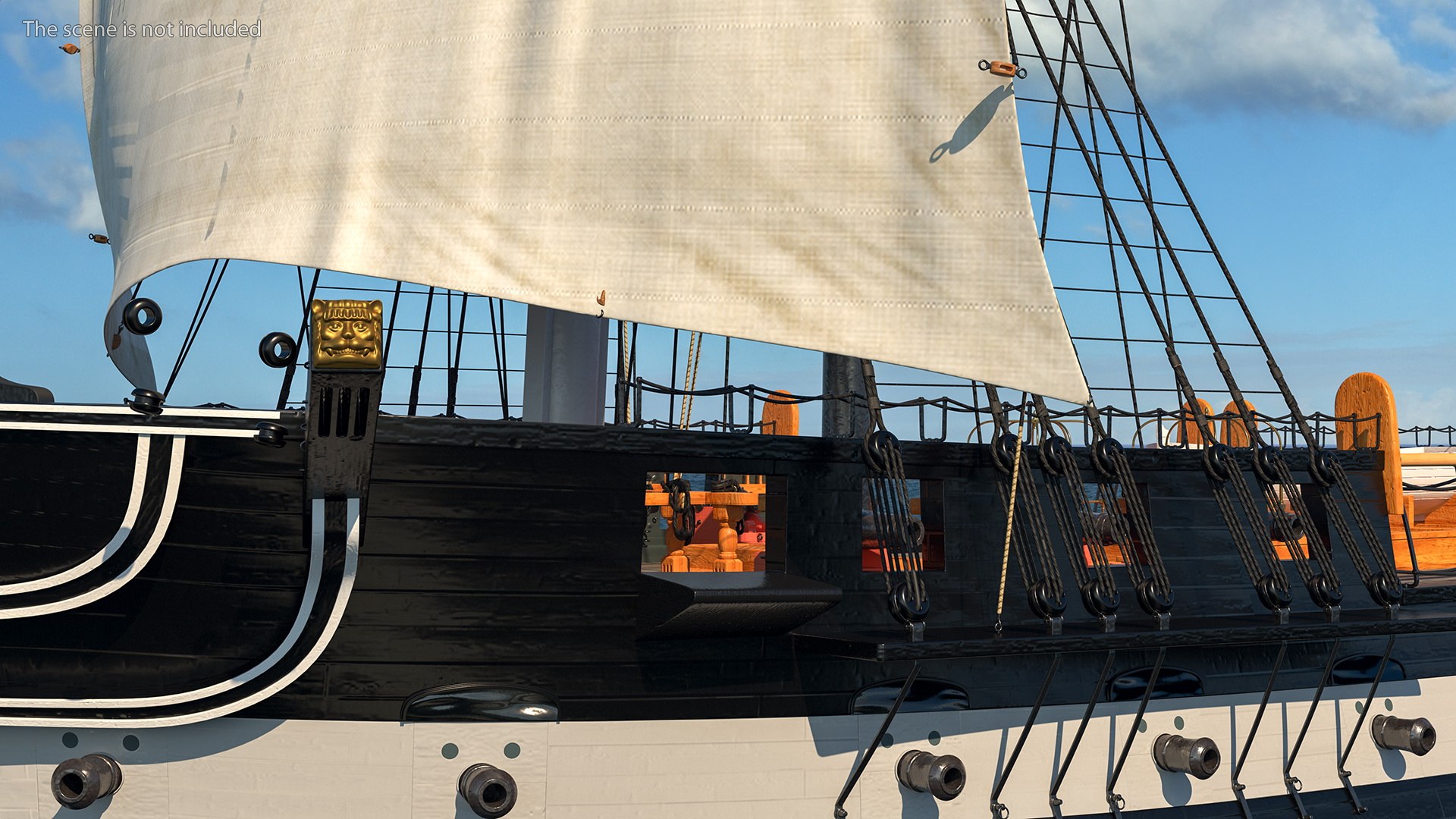 3D Foremast Raised Sails model - TurboSquid 1846126