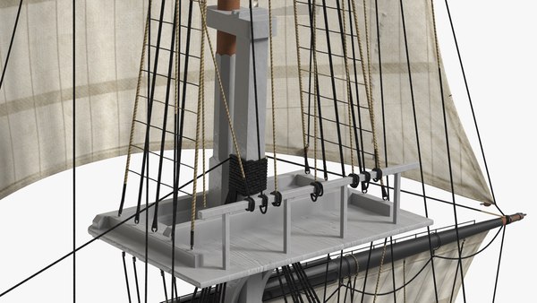 3D Foremast Raised Sails model - TurboSquid 1846126