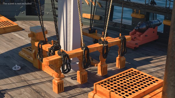 3D Foremast Raised Sails model - TurboSquid 1846126