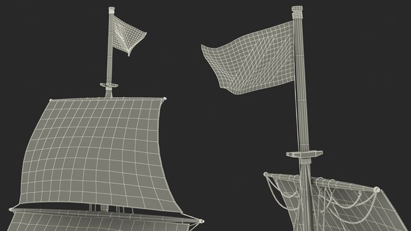 3D Foremast Raised Sails model - TurboSquid 1846126