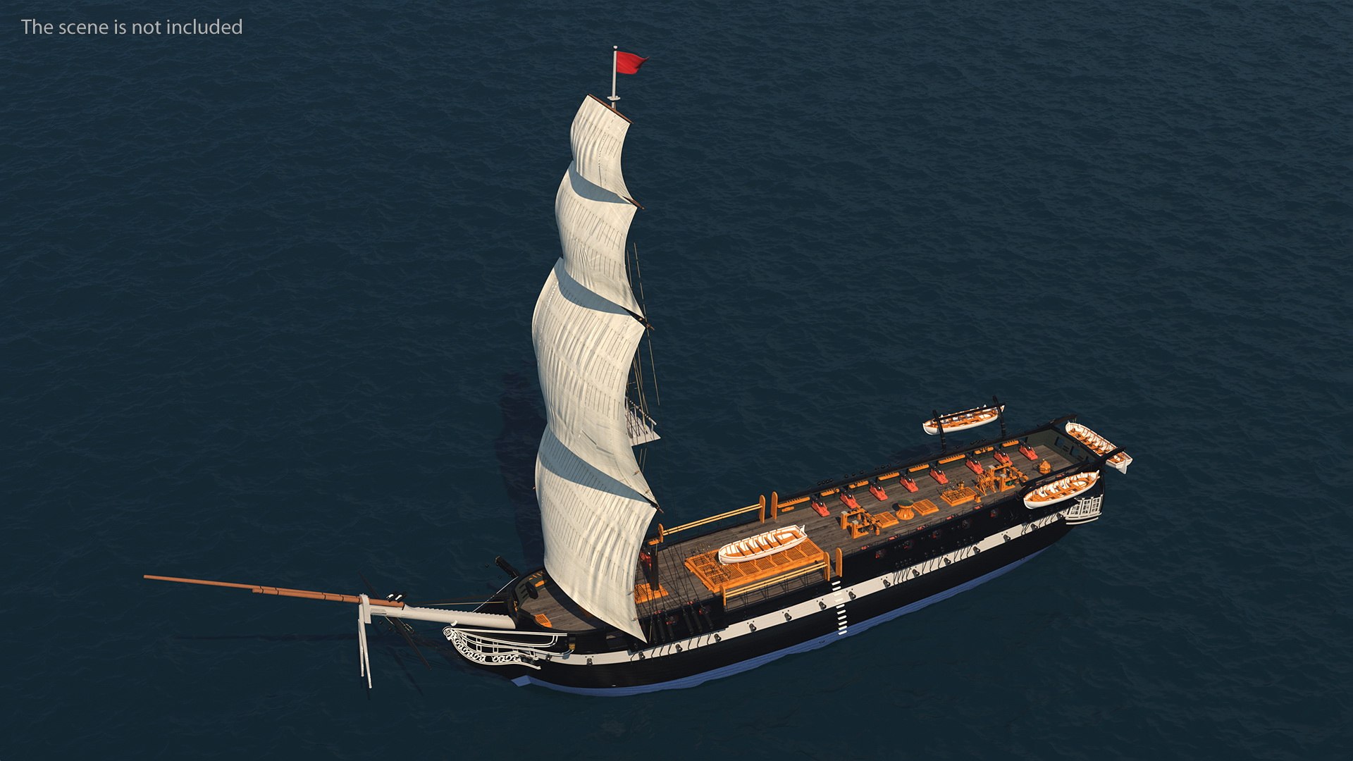 3D Foremast Raised Sails model - TurboSquid 1846126