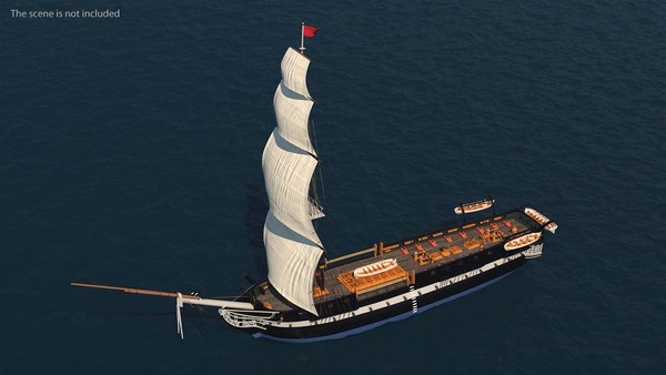 3D Foremast Raised Sails model - TurboSquid 1846126