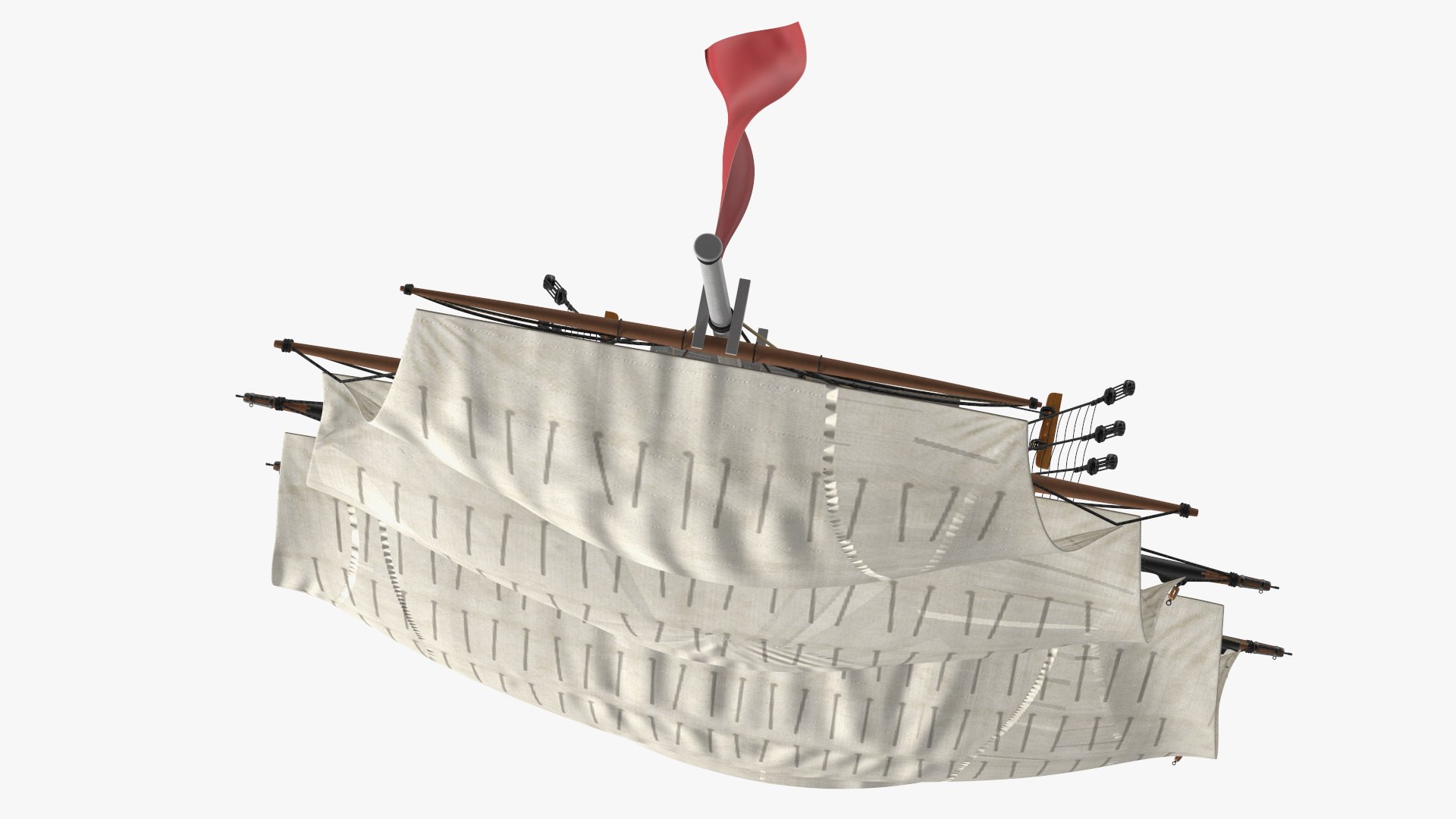 3D Foremast Raised Sails model - TurboSquid 1846126