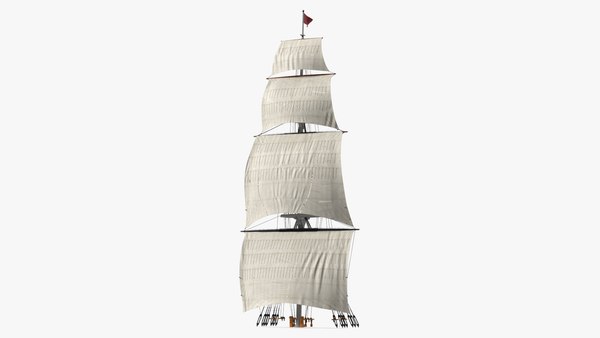 3D Foremast Raised Sails model - TurboSquid 1846126