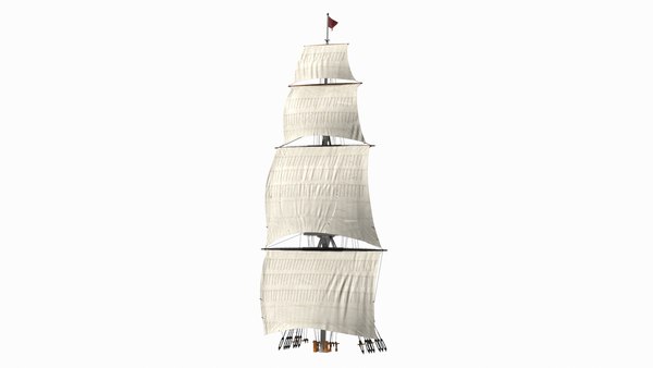 3D Foremast Raised Sails model - TurboSquid 1846126