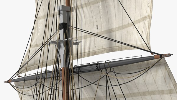 3D Foremast Raised Sails model - TurboSquid 1846126