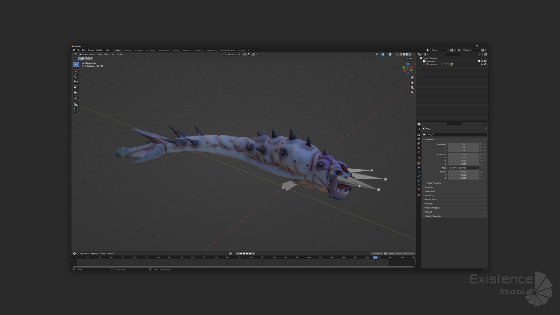 Fantasy Fish 07 - Aqua Life - Underwater Creature - 48 3D Model ...