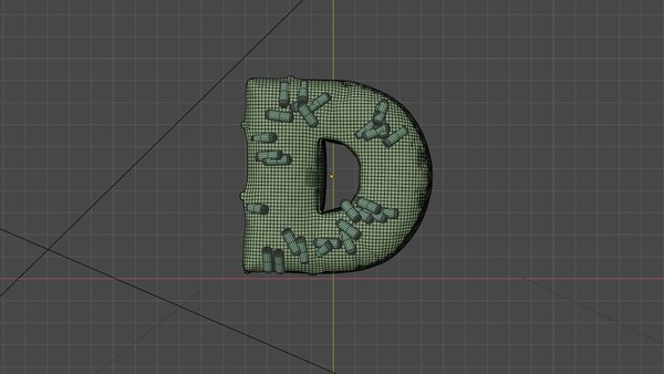 3D Donuts Alphabet D 3D model - TurboSquid 1823737